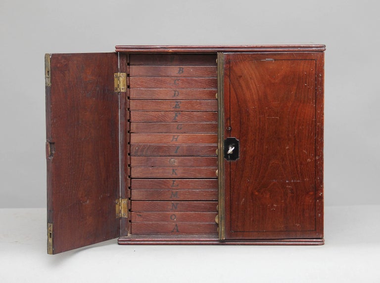 Early 19th Century Coin Collectors Cabinet at 1stDibs