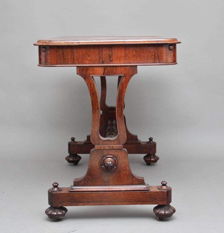19th Century Rosewood Writing Table For Sale at 1stDibs