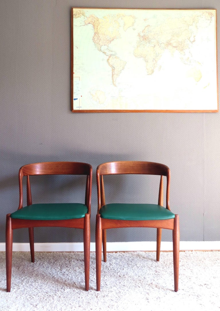 Uldum Denmark Model 16 by Johannes Andersen Dining Teak Chairs ,Set of ...