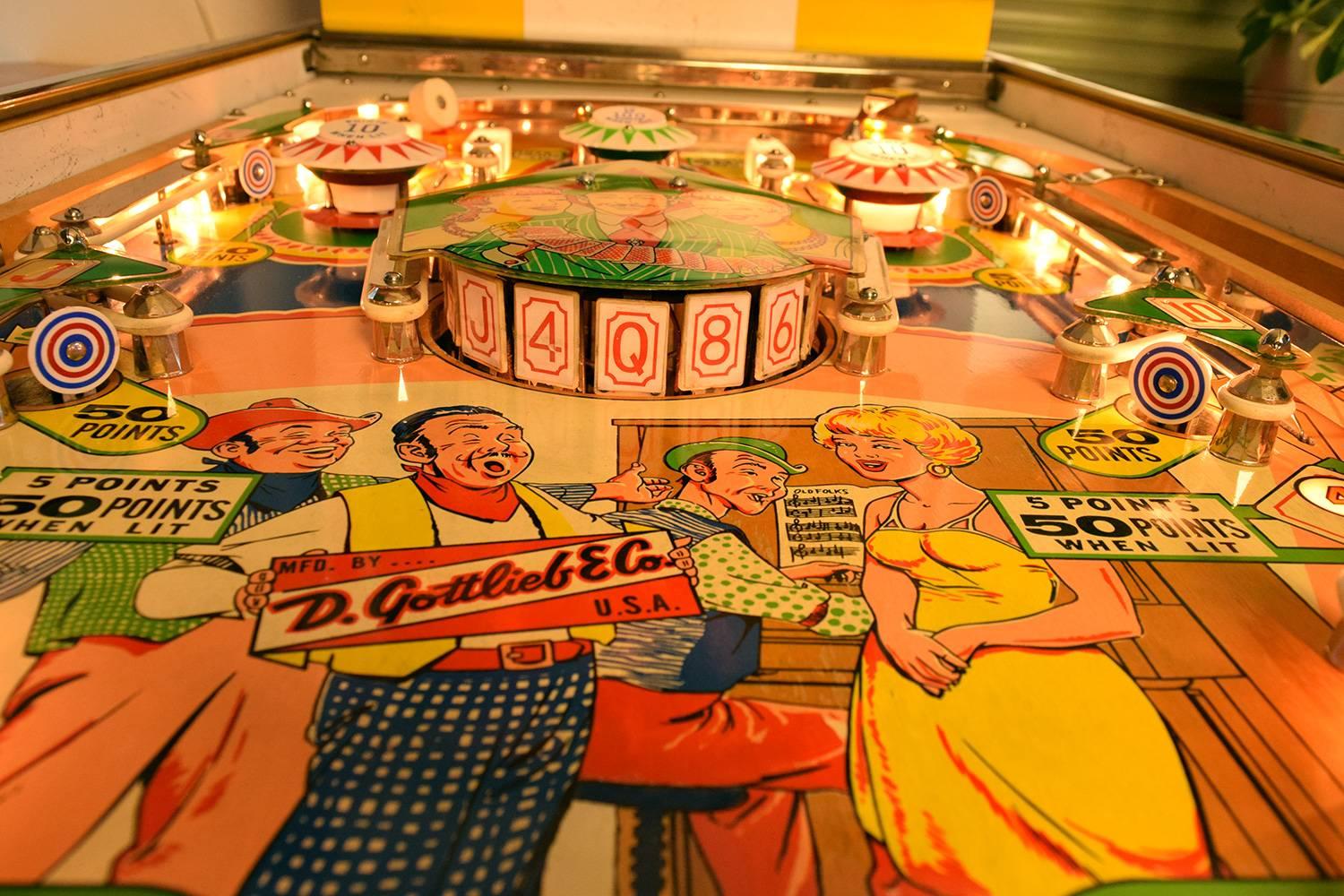 Gottlieb Hit-a-Card, Vintage Pinball Machine 1967, Fully Restored For ...