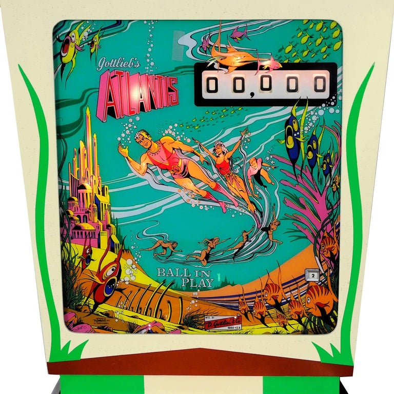 Gottlieb Atlantis, Vintage Pinball Machine 1975, High-End Restored For ...