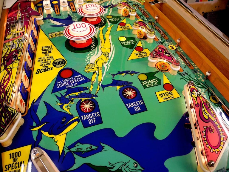 Gottlieb Atlantis, Vintage Pinball Machine 1975, High-End Restored For ...