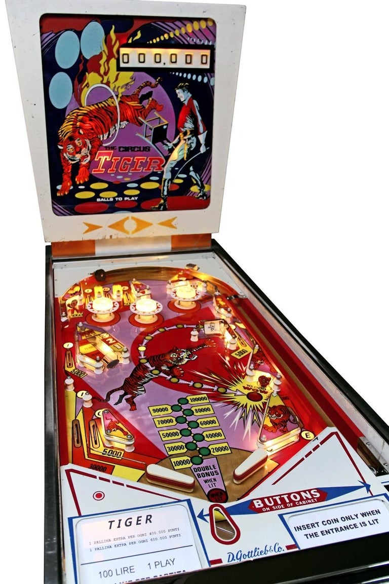 Gottlieb The Cirqus Tiger, Vintage Pinball Machine 1975, Fully Restored ...