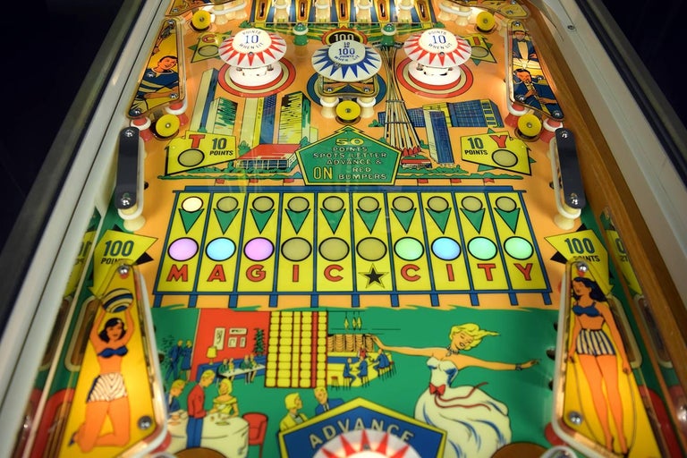 Williams Magic City, Vintage Pinball Machine 1967, High-End Restored at ...