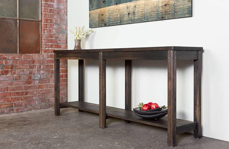 Large "Lore" Console Table - Solid-wood, Walnut or Oak, Modern Shaker ...