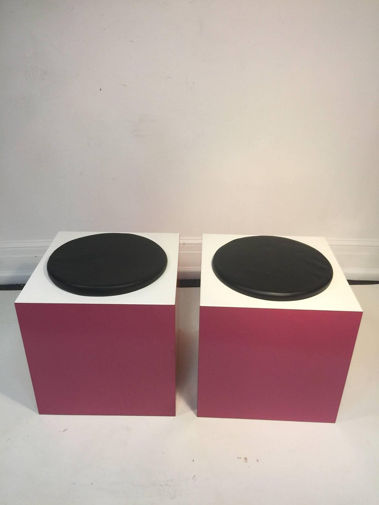 Mod Verner Panton Style Cube Side Tables/Stools For Sale at 1stDibs