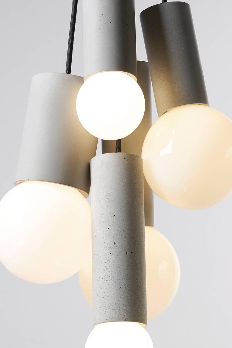 Contemporary Concrete "Ball" Hanging Pendant Light by Bentu Design at ...