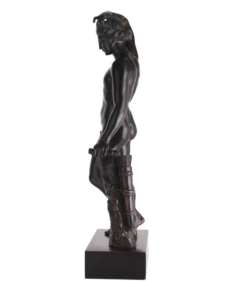 Early 18th Century Bronze of a Standing Apolino For Sale at 1stDibs