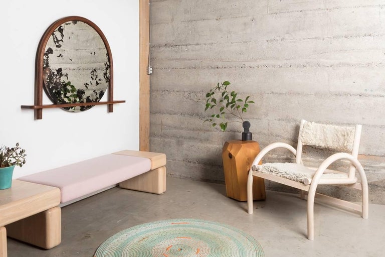 Lounge Chair in Carbon Dyed Ash and Black Sheepskin by Hinterland ...