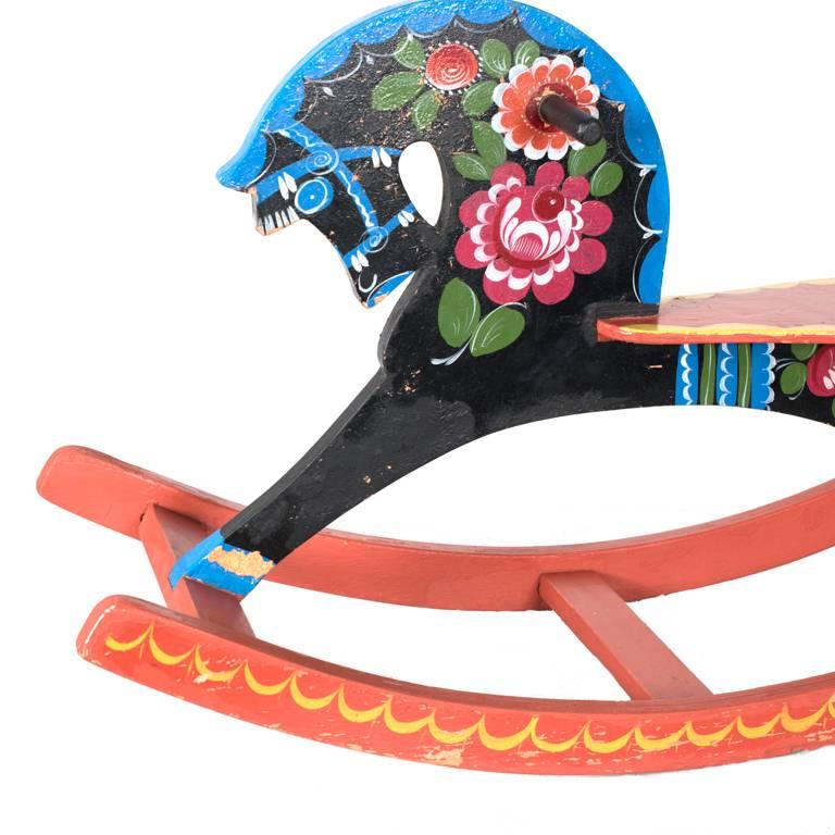 Midcentury Wooden Russian Rocking Horses at 1stDibs