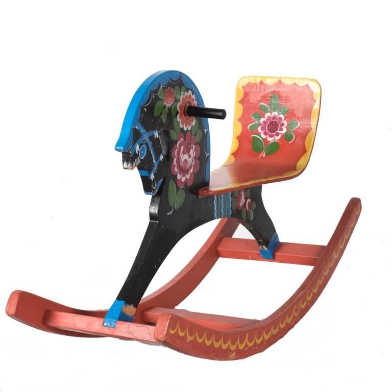 Midcentury Wooden Russian Rocking Horses at 1stDibs