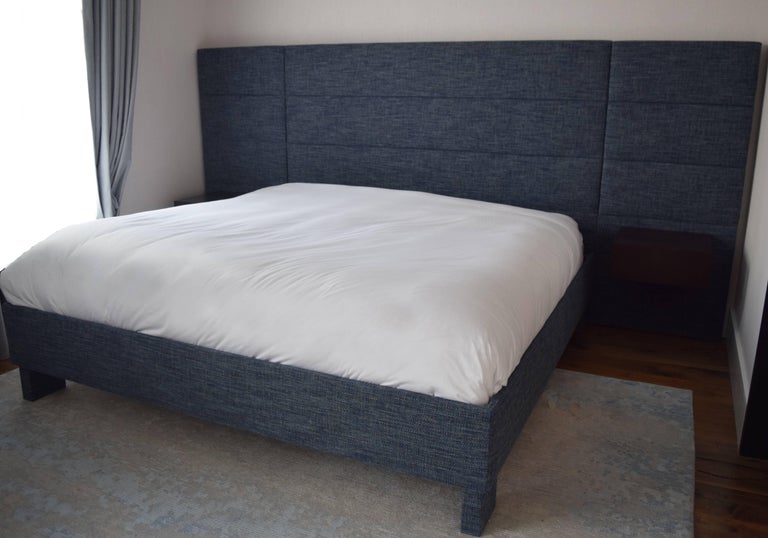 Linear Platform Bed with Floating Side Tables Queen For Sale at 1stDibs ...