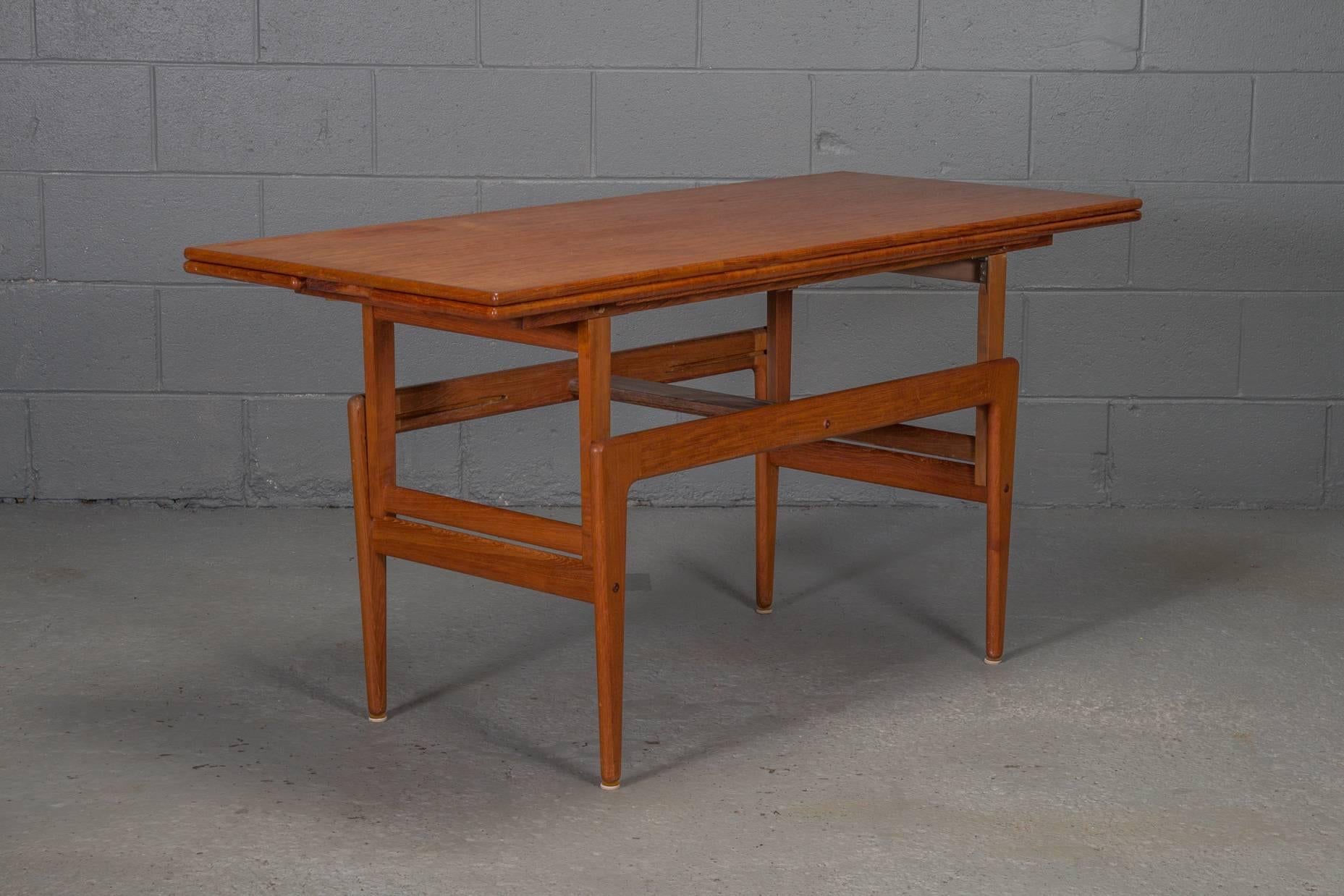 Danish Modern Teak Elevator Coffee to Dining Table at 1stDibs ...