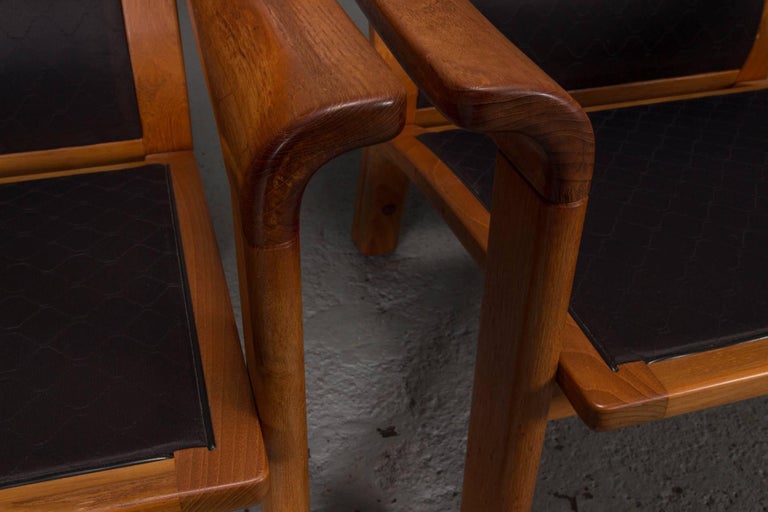 Pair of Armchairs with Finger Joint Arms by PJ Danmark For Sale at 1stDibs