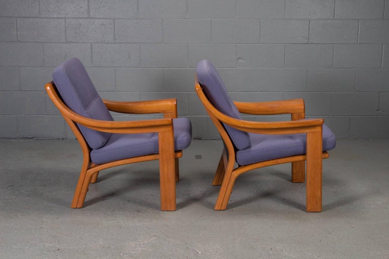 Pair of Armchairs with Finger Joint Arms by PJ Danmark For Sale at 1stDibs