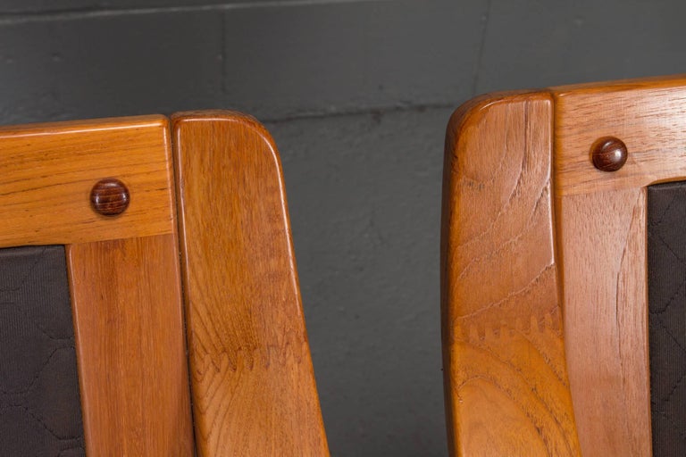 Pair of Armchairs with Finger Joint Arms by PJ Danmark For Sale at 1stDibs