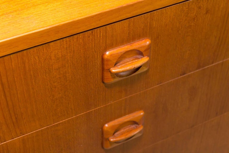 Small Danish Modern Teak Chest of Drawers at 1stDibs