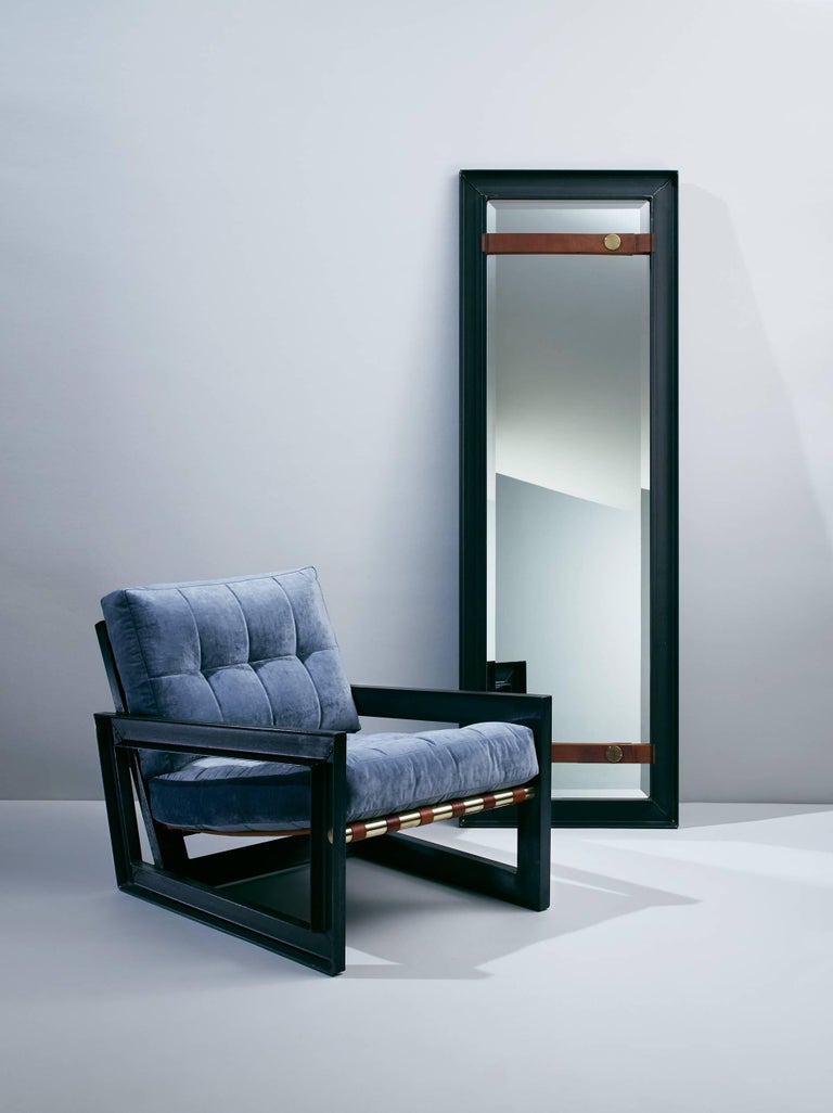 PS1 Club Chair in Steel, Velvet, Brass, Walnut, and Leather 2016 by ...