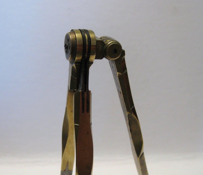 Triangular or Three-Legged Brass Dividers, 19th Century at 1stDibs