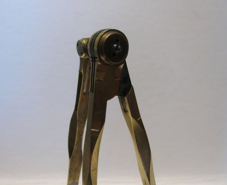 Triangular or Three-Legged Brass Dividers, 19th Century at 1stDibs