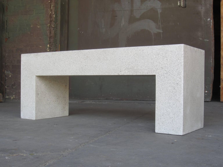 Cast Resin 'Aspen' Bench, Natural Stone Finish by Zachary A. Design For ...