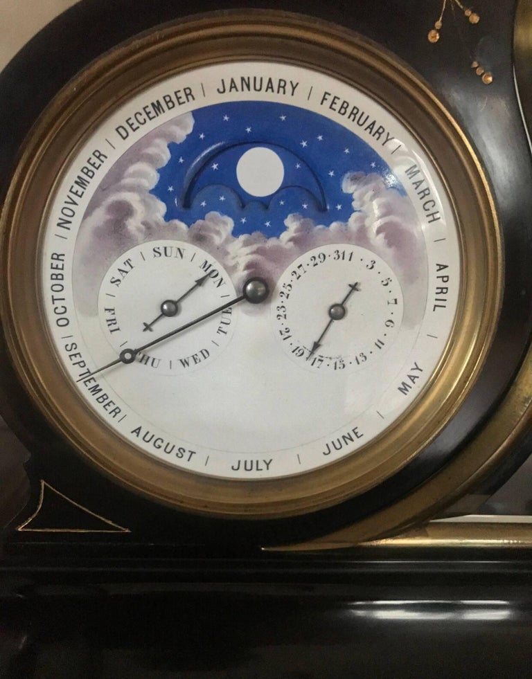 French Brocot Escapement Perpetual Calendar Clock with Moon Phase and ...