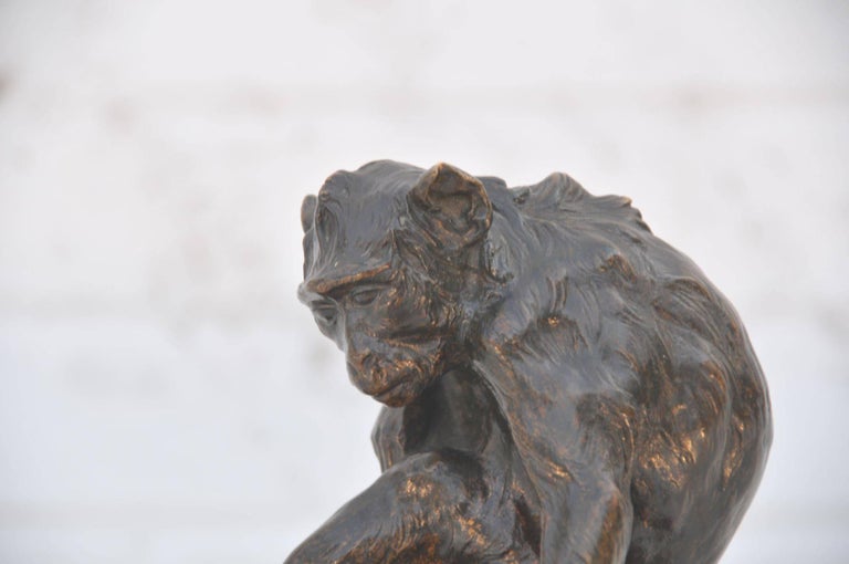 Maurice Roger Marx, Sitting Monkey, French School, circa 1920 For Sale ...