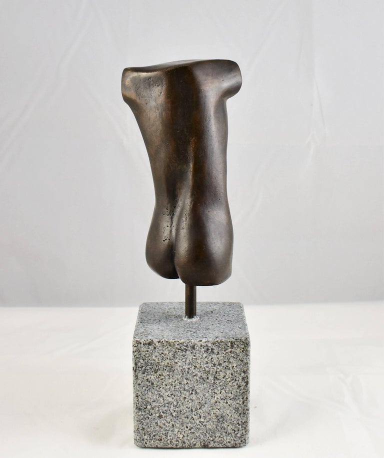 Modern Bronze Hand Cast Figurative Sculpture a Female Torso, Black ...