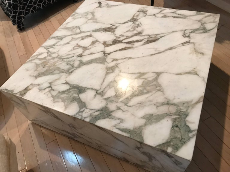 Carrara Marble Cube Coffee Table at 1stDibs | marble cube table, marble ...