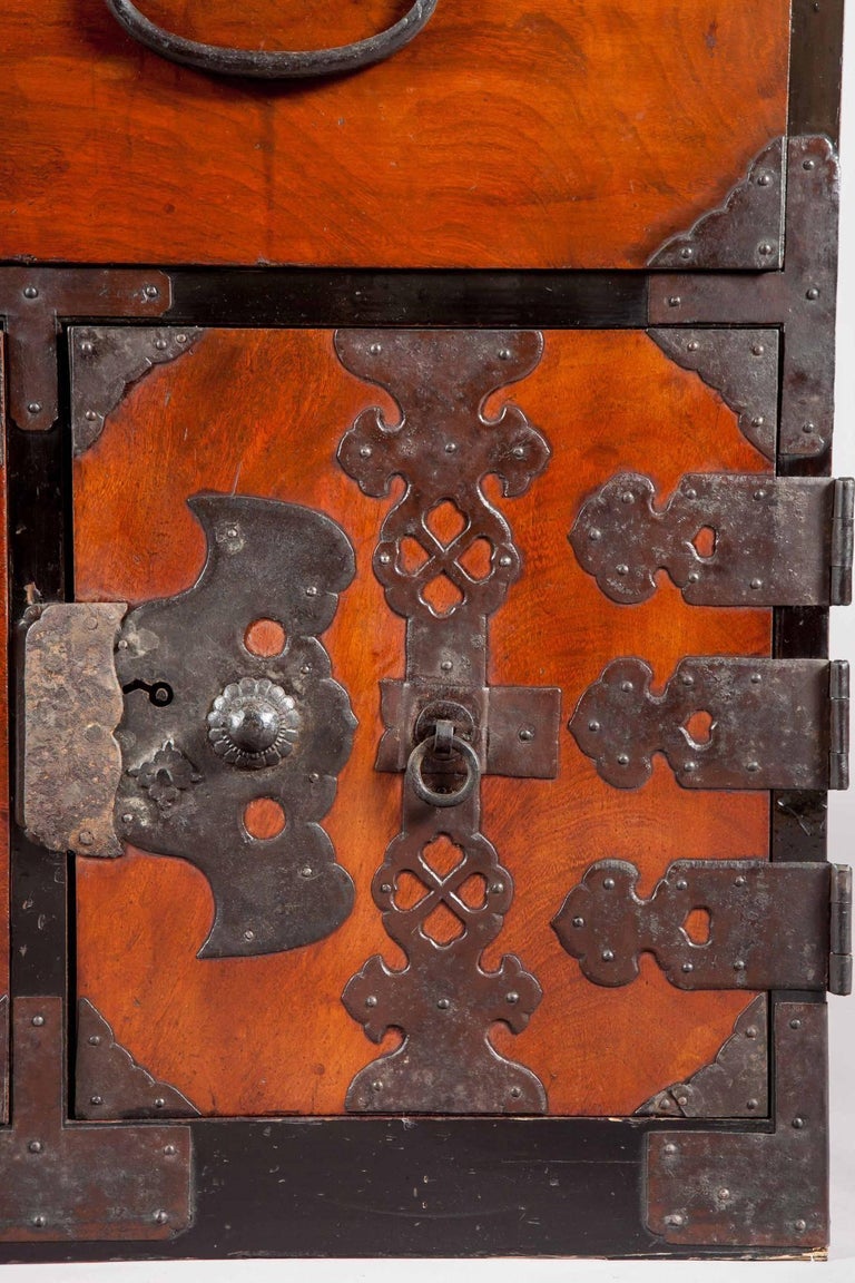 Two-Section Cedar Elm Clothing Chest Dresser Bedside Japanese For Sale ...