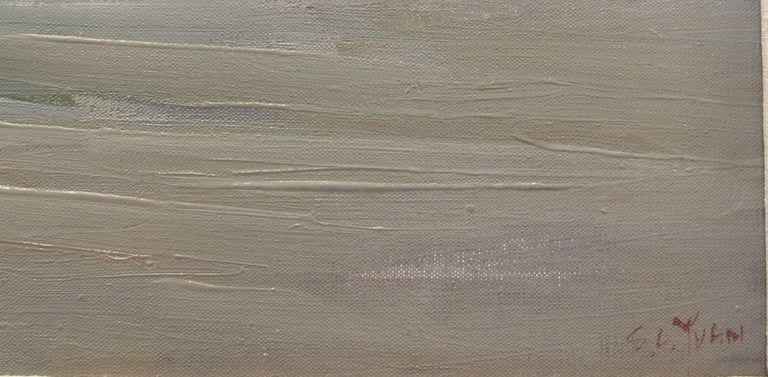 S.C. Yuan Oil Painting Pebble Beach California Coastline, circa 1964 ...