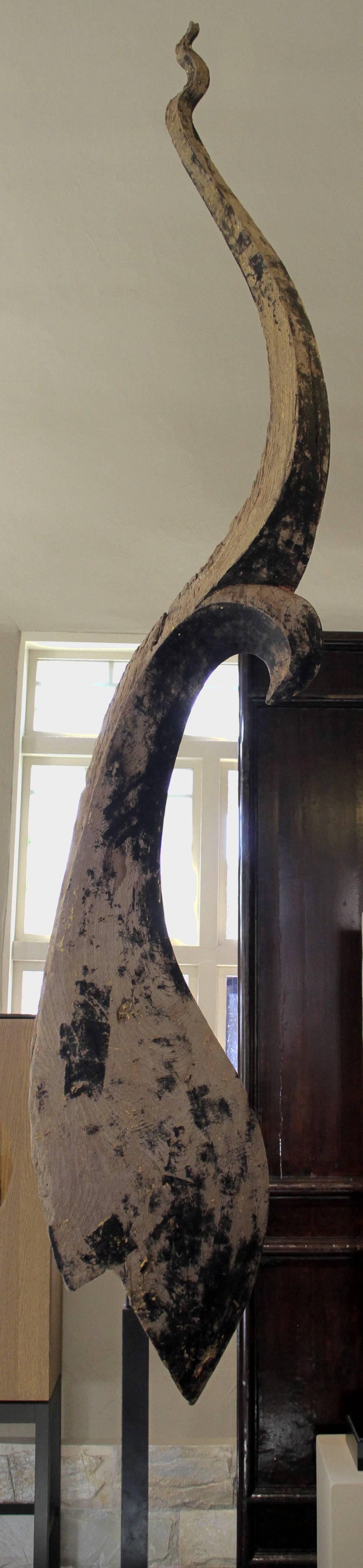 Hand-Carved Architectural Gable of a Temple Thailand For Sale at 1stDibs