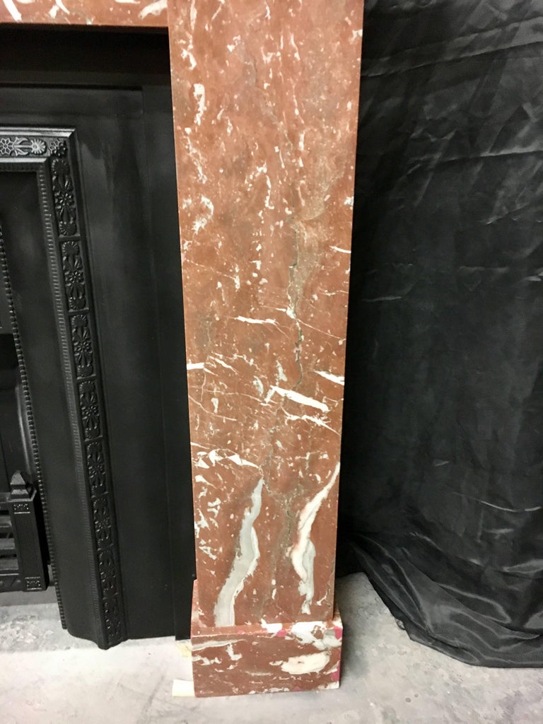 Victorian Red Rossa Marble Fireplace Surround at 1stDibs