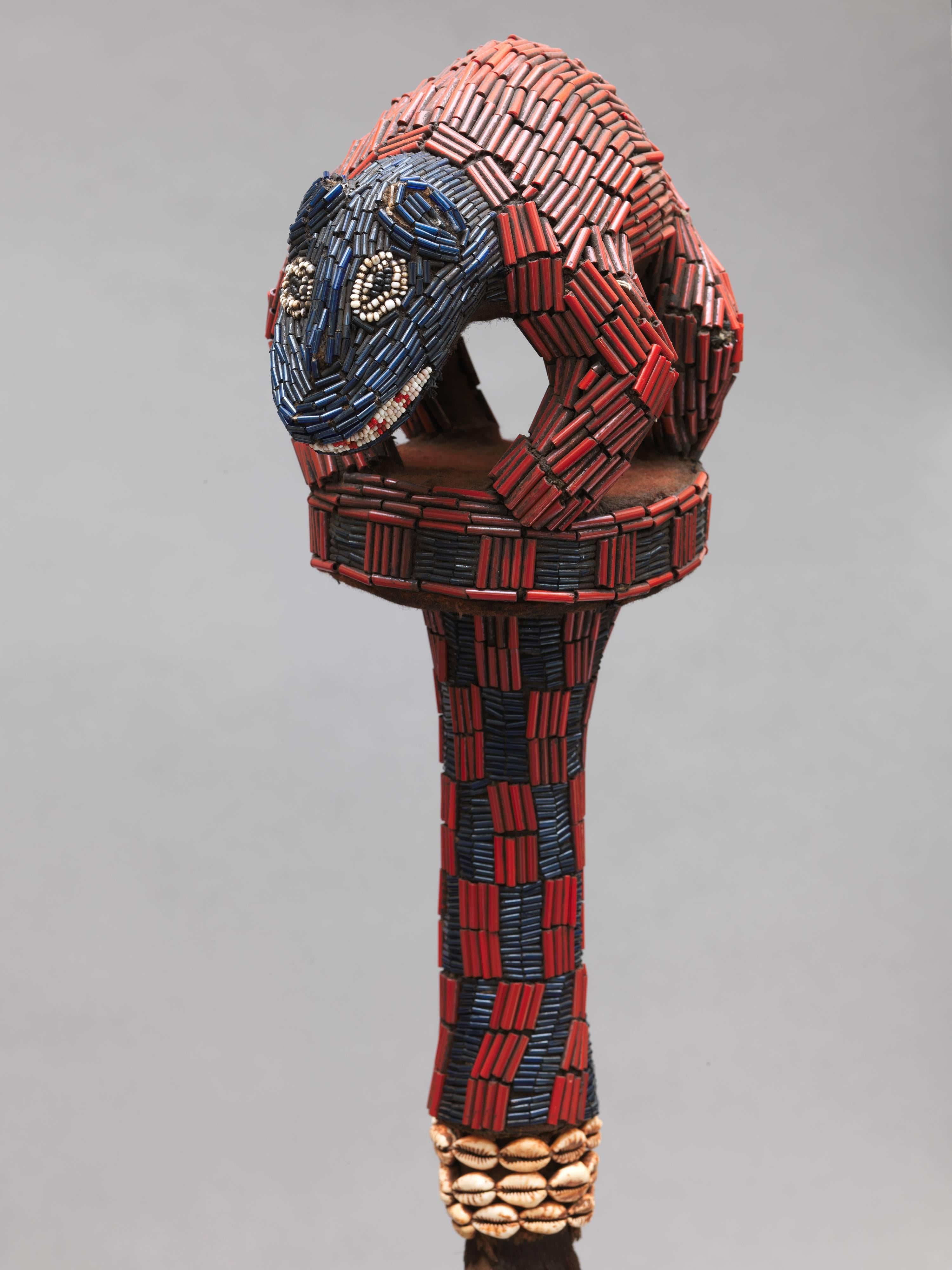 Three Decorative Beaded Flywhisks , Cameroon Grasslands at 1stDibs