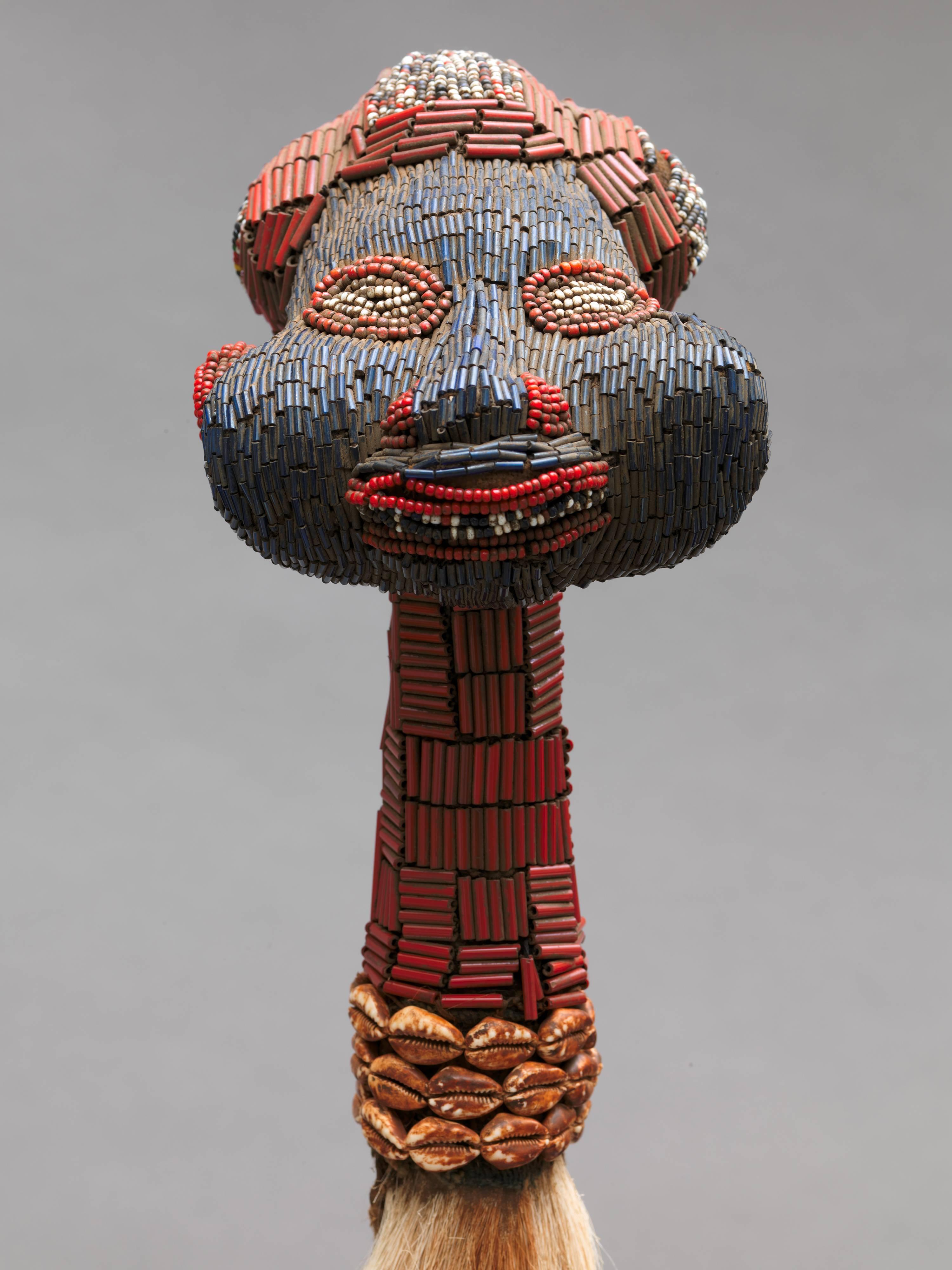 Three Decorative Beaded Flywhisks , Cameroon Grasslands at 1stDibs