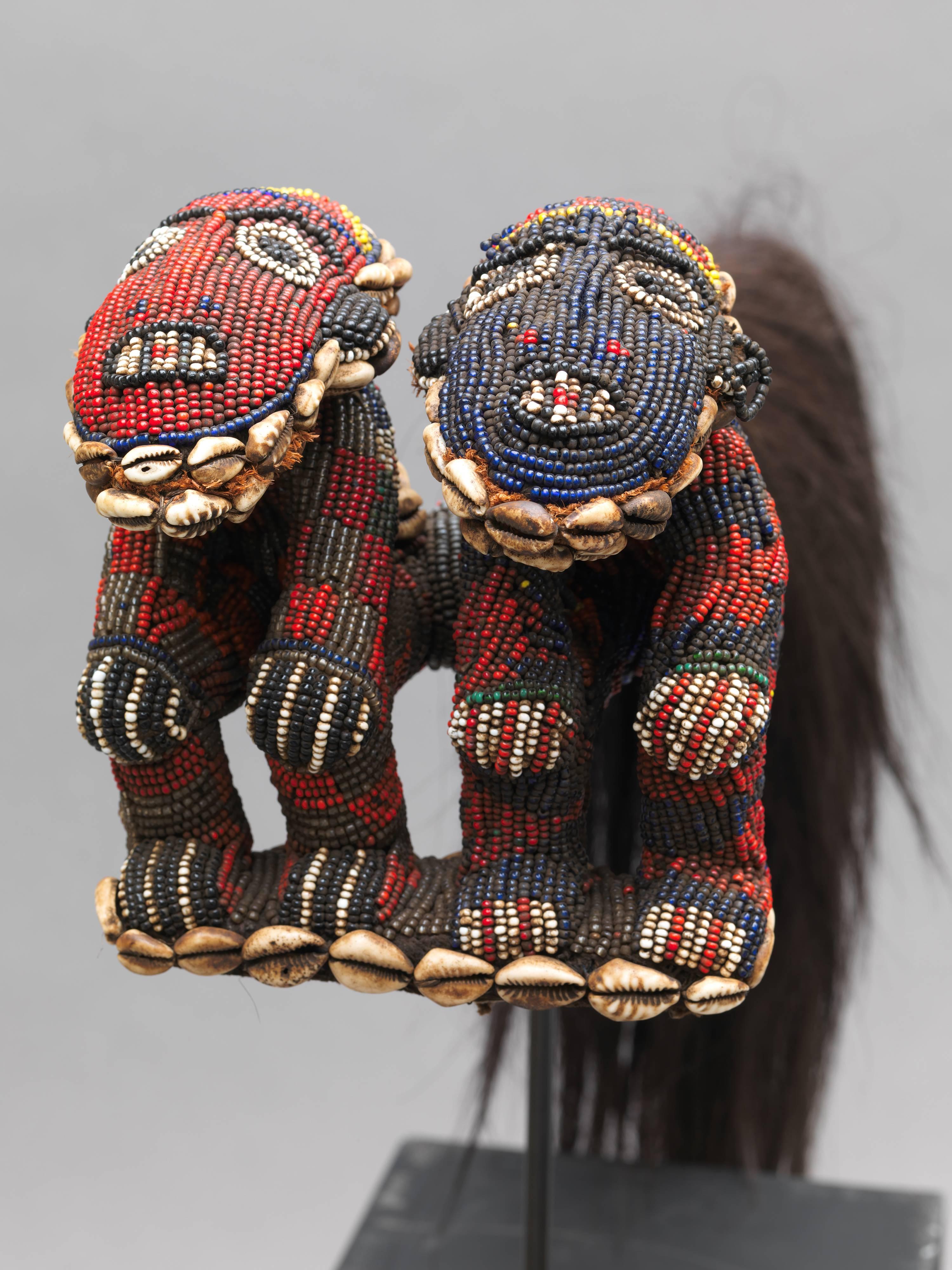 Three Decorative Beaded Flywhisks , Cameroon Grasslands at 1stDibs