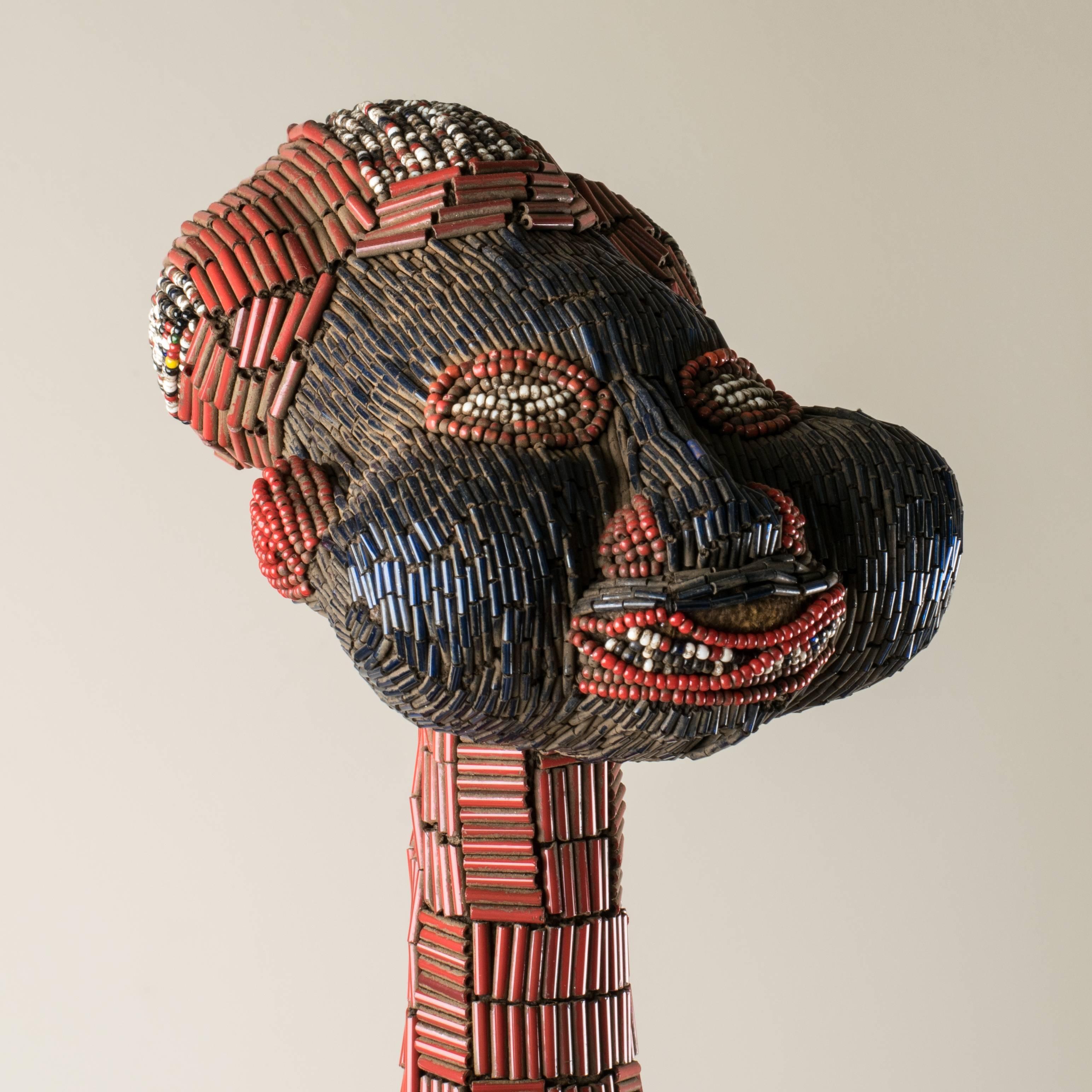 Three Decorative Beaded Flywhisks , Cameroon Grasslands at 1stDibs