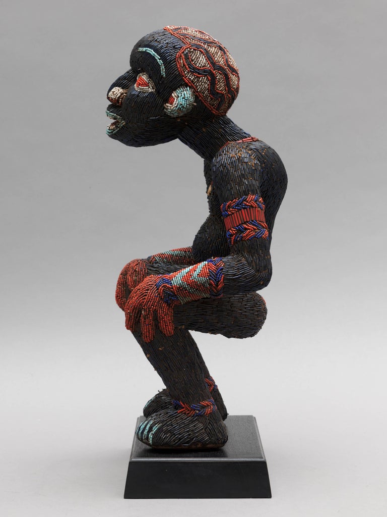 Beaded Ceremonial Dynamic Figure, Cameroon Grasslands at 1stDibs