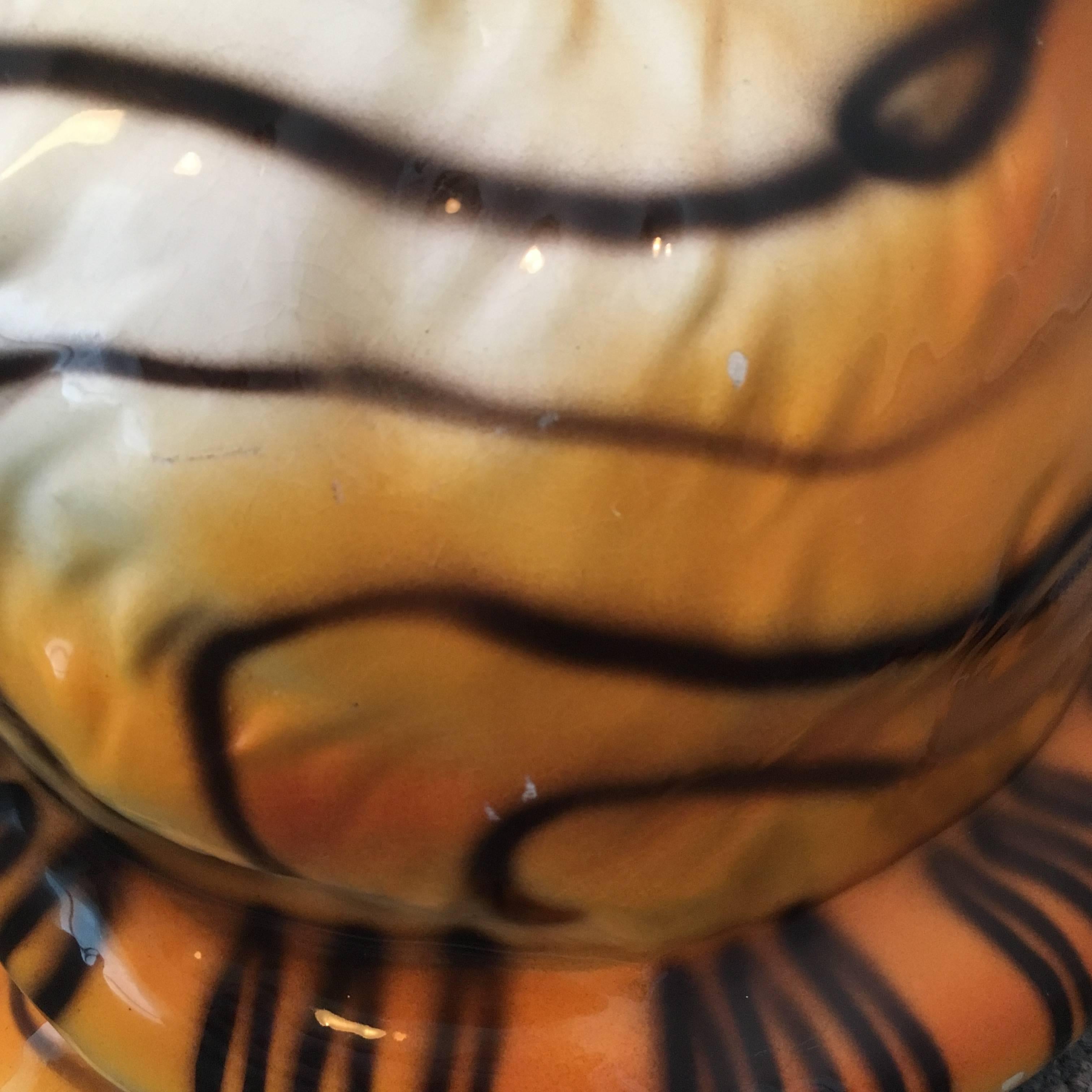 Large Mid Century Ceramic Tiger at 1stDibs