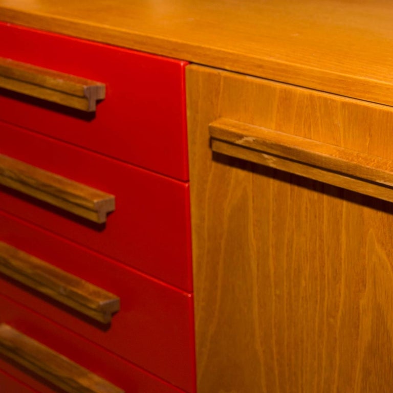 Mid-Century Modern Beech Unit Shelf System by Frantisek Jirák for Tatra ...