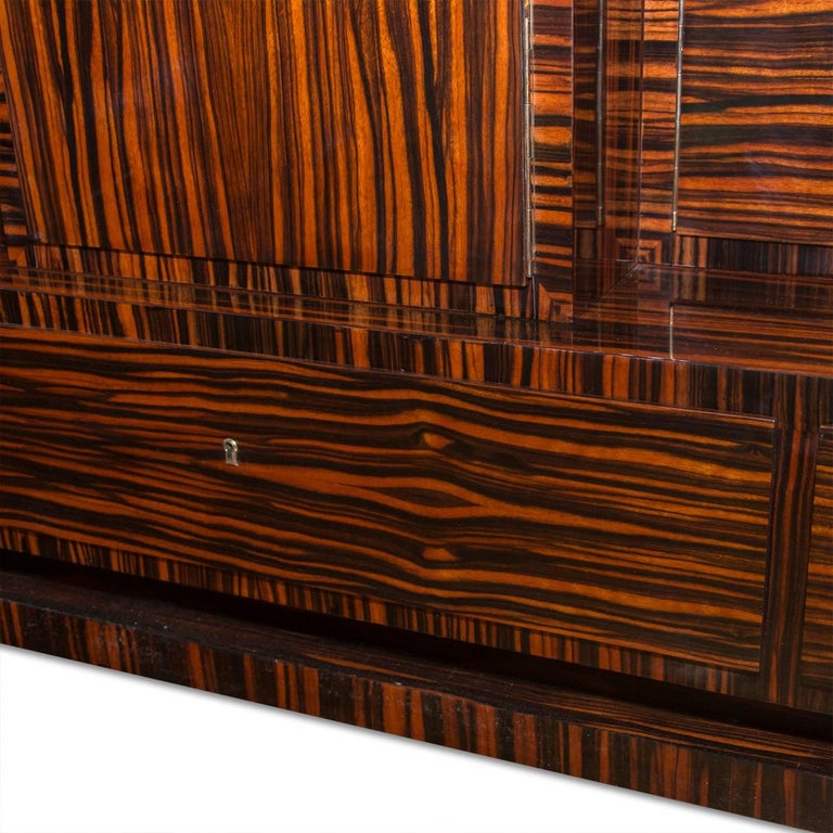 Functionalist Library Cabinet in macassar by Vlastimil Brozek, 1930s ...