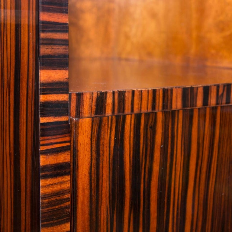 Functionalist Library Cabinet in macassar by Vlastimil Brozek, 1930s ...