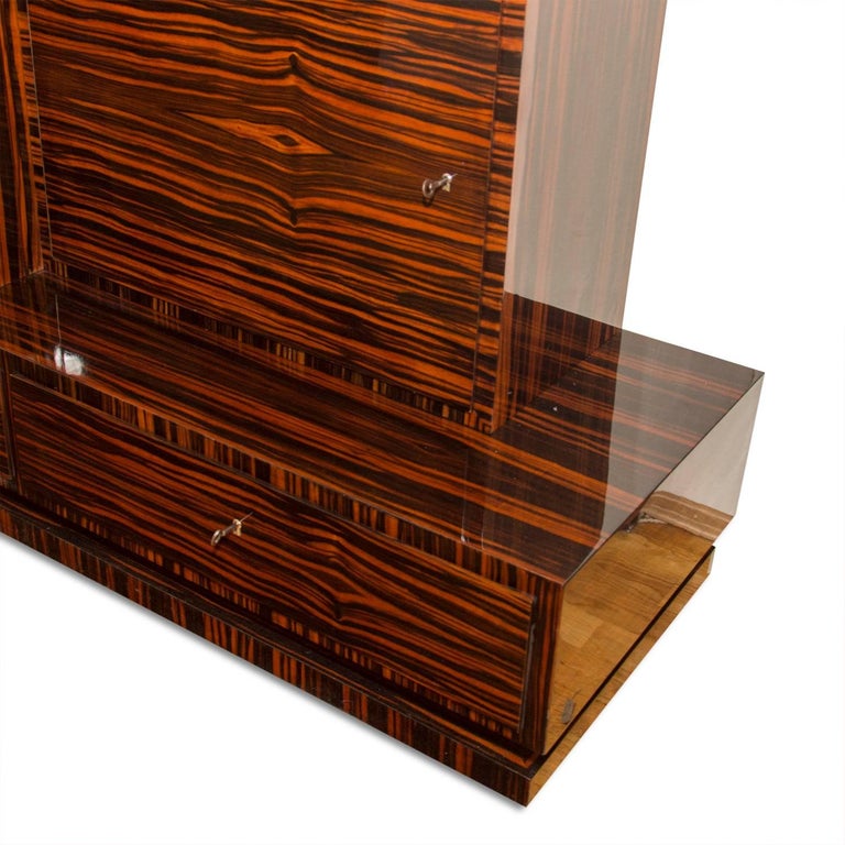 Functionalist Library Cabinet in macassar by Vlastimil Brozek, 1930s ...