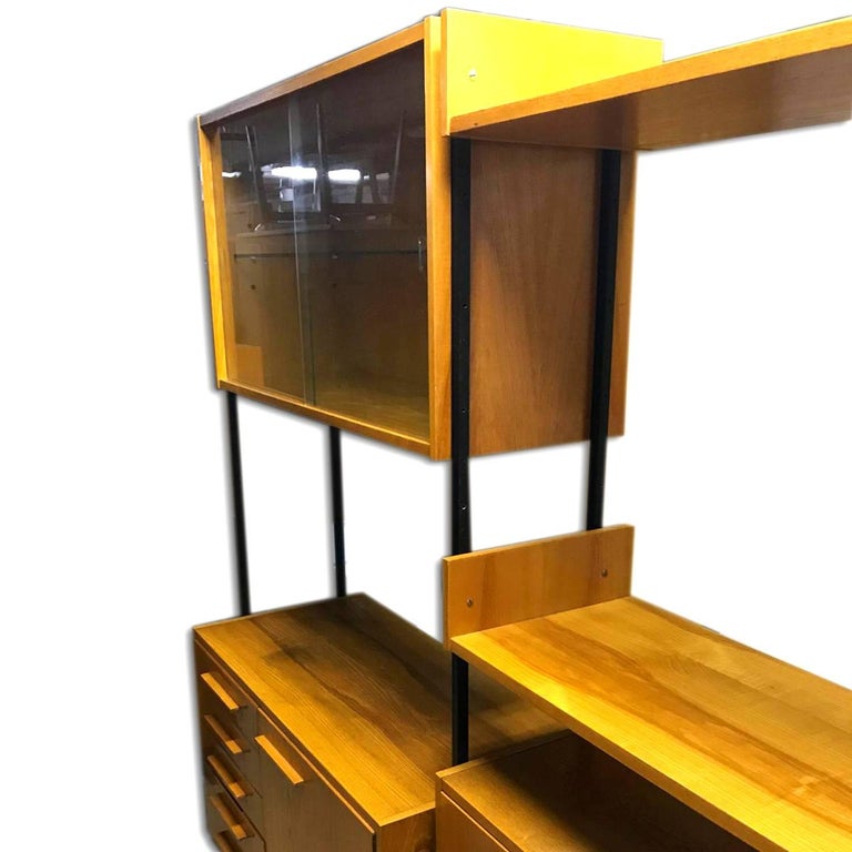 Mid-Century Modern Beech Unit Shelf System by Frantisek Jirák for Tatra ...