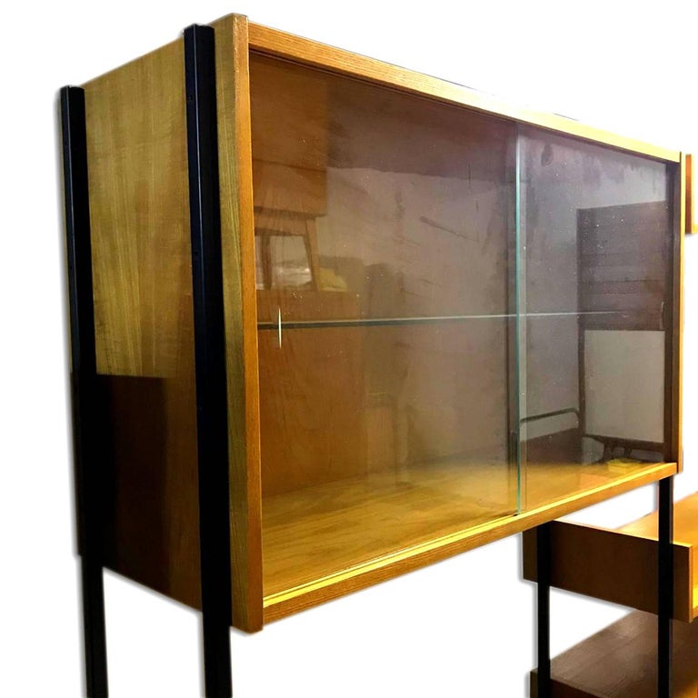 Mid-Century Modern Beech Unit Shelf System by Frantisek Jirák for Tatra ...