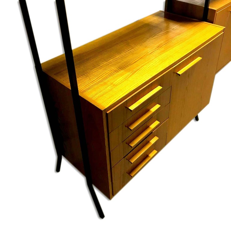Mid-Century Modern Beech Unit Shelf System by Frantisek Jirák for Tatra ...