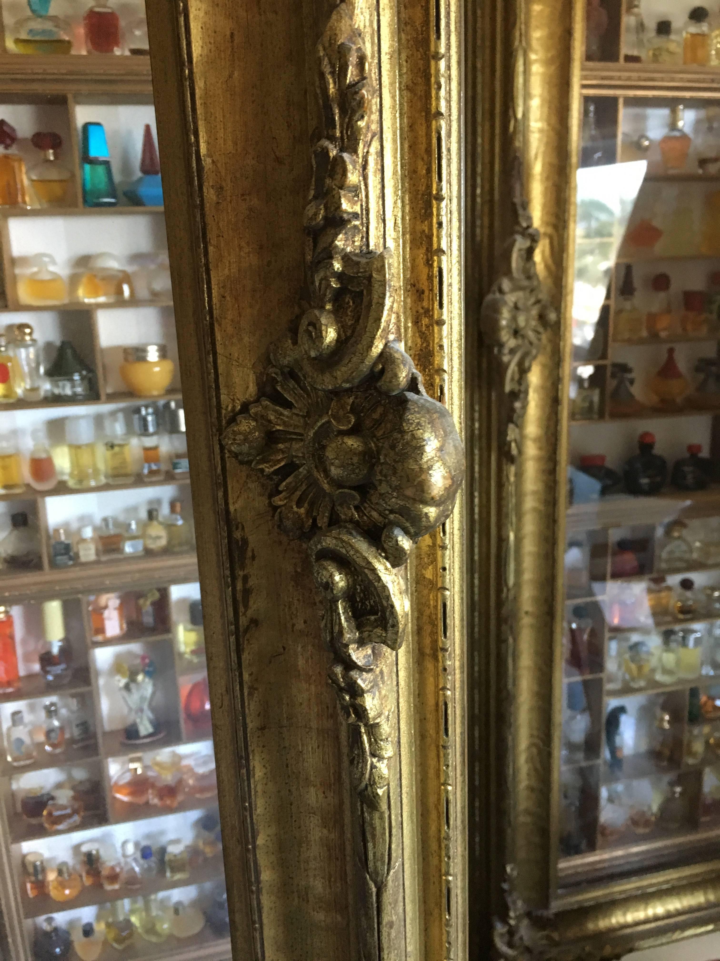 Pair of Antique "Frames" Display Cabinets and Perfume Bottle Collection ...