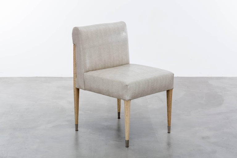 HERVE CHAIR - Minimal Modern Chair with a Wood Frame and Metal Ferrules ...