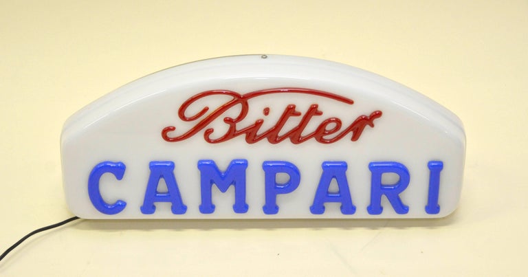 1960s Vintage Italian Bitter Campari Illuminated Sign at 1stDibs ...