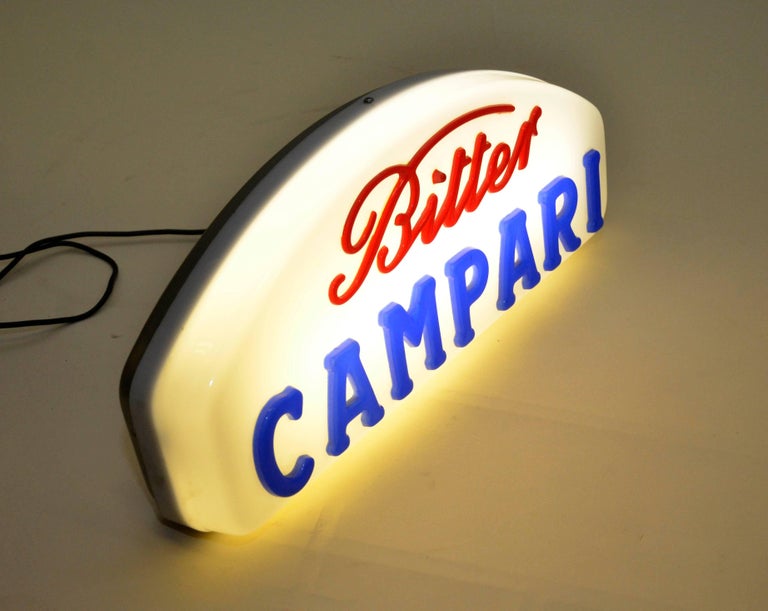 1960s Vintage Italian Bitter Campari Illuminated Sign at 1stDibs ...